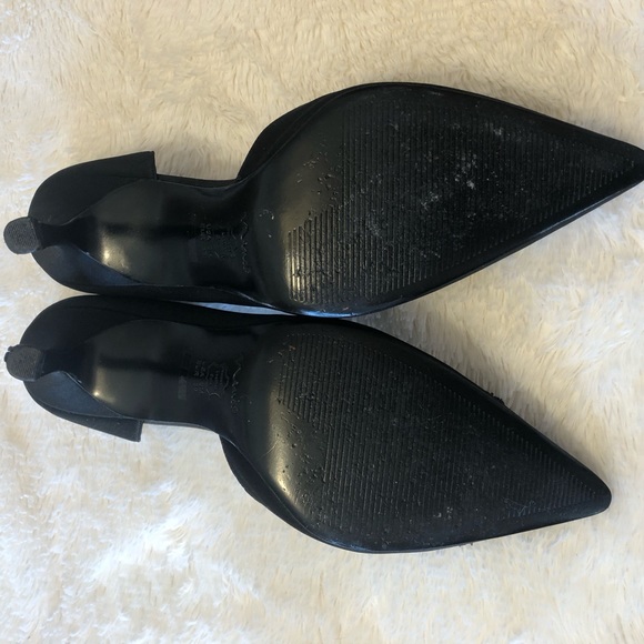 Nina | Shoes | Nina Satin Open Side Heels W Gorgeous Floral Bow Pointy ...